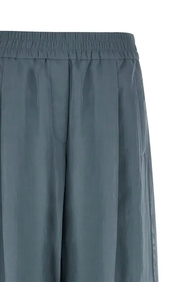 Brunello Cucinelli High-waisted Pleated Wide-leg Trousers