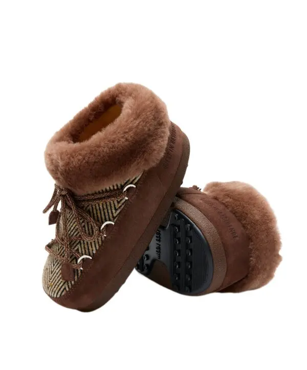 Moon Boot X Guest In Residence Faux Fur Mules - Cocoa