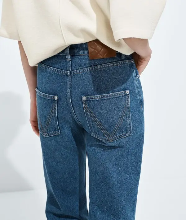 Bottega Veneta Medium Indigo Straight Leg Jeans