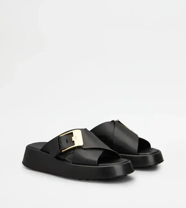TOD'S Crossover Strap Platform Sandals