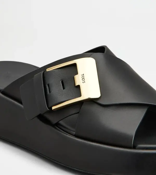 TOD'S Crossover Strap Platform Sandals