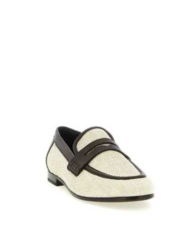 Brunello Cucinelli Raffia Loafers