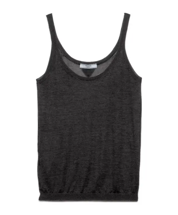 Prada Knitted Tank Top - Anthracite Gray