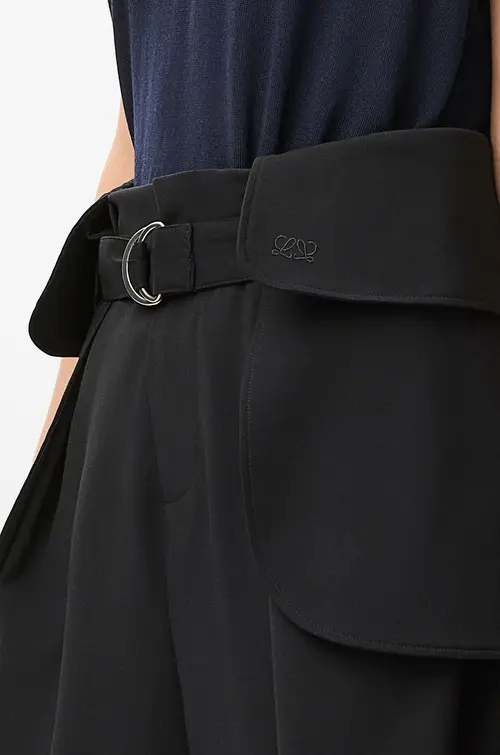 Loewe Cropped Wool Cargo Trousers
