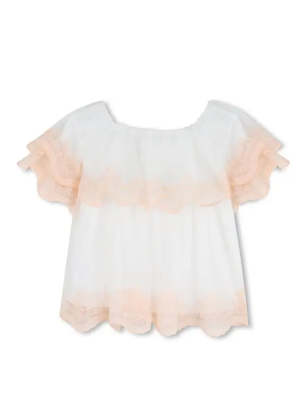 Chloé Ruffled Lace Top