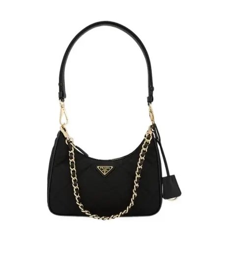 Prada Quilted Logo Shoulder Bag