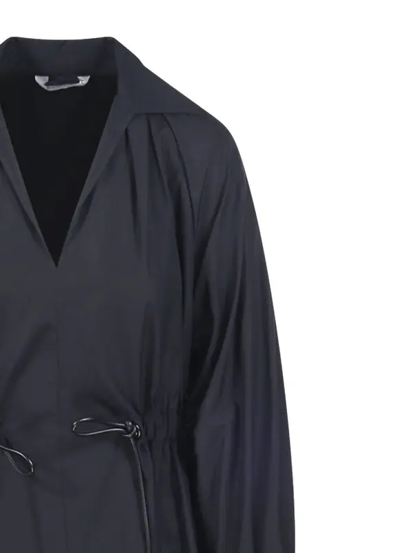 Max Mara Flared Poplin Dress - Black