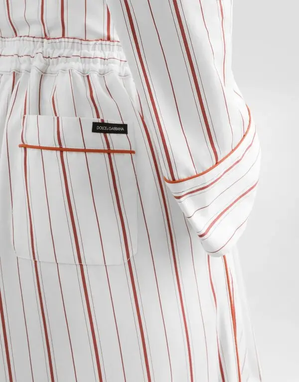 Dolce & Gabbana Striped Wide-leg Trousers - White