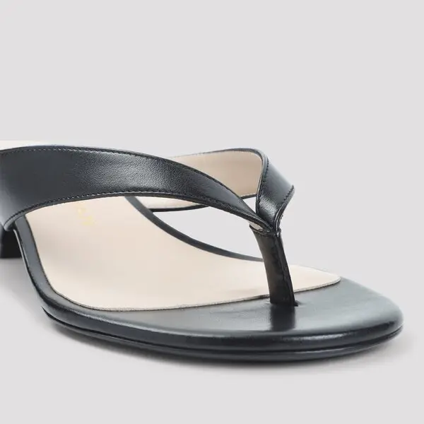 STUART WEITZMAN Round-toe Flip-flop Heeled Sandals - Black