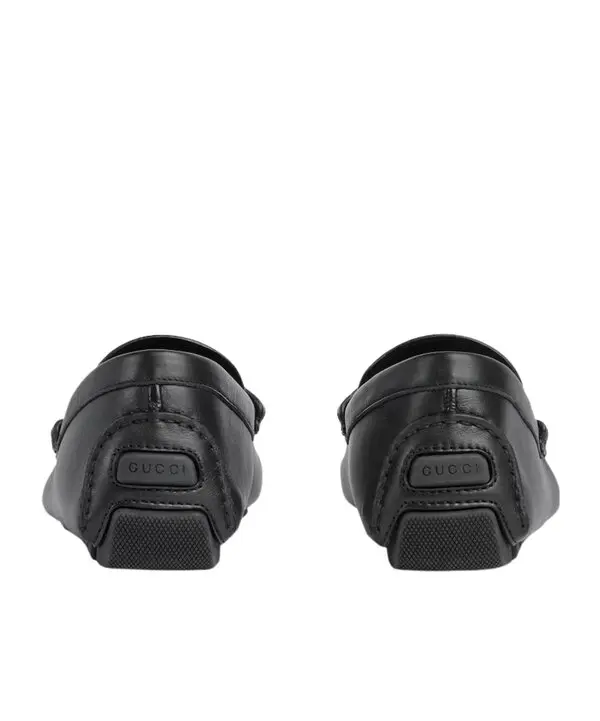Gucci Web Detailed Slip-on Drivers - Black