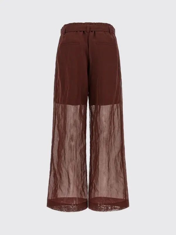 Brunello Cucinelli Monili Organza Wide-leg Trousers