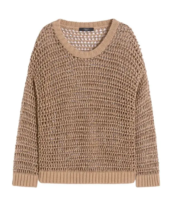 Max Mara Open-knit Sweater With Ribbed Details