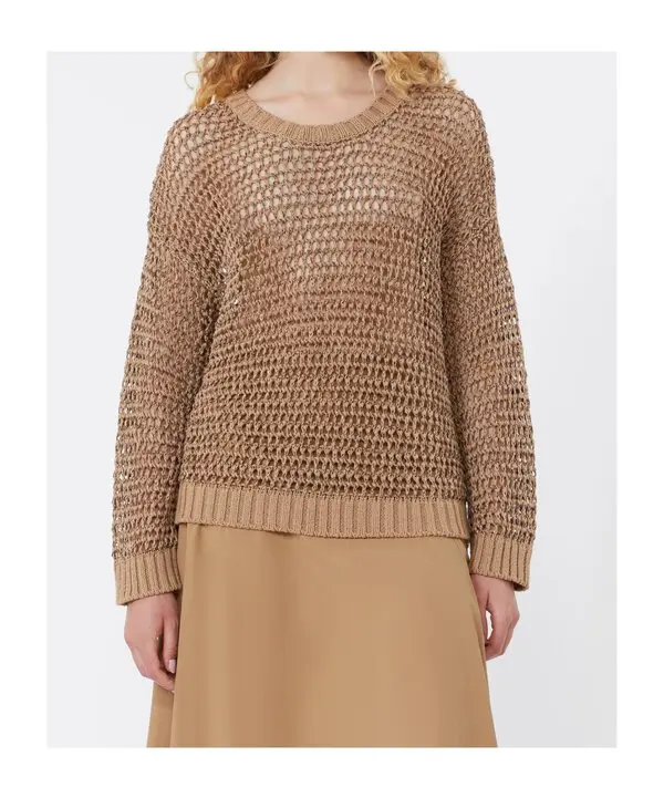 Max Mara Open-knit Sweater With Ribbed Details