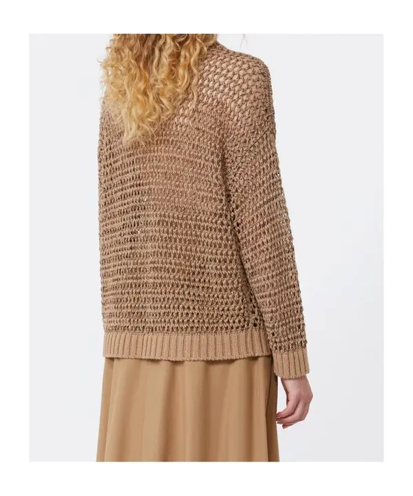 Max Mara Open-knit Sweater With Ribbed Details