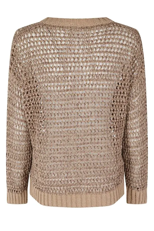 Max Mara Open-knit Sweater With Ribbed Details