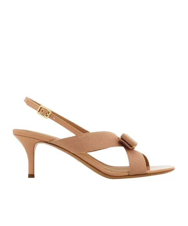 FERRAGAMO Vara Bow Slingback Sandals - Amaretti