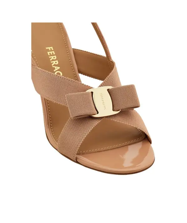 FERRAGAMO Vara Bow Slingback Sandals - Amaretti