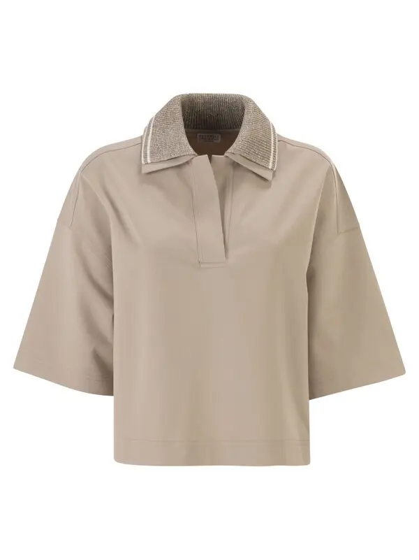 Brunello Cucinelli Couture Interlock Polo Shirt - Nude