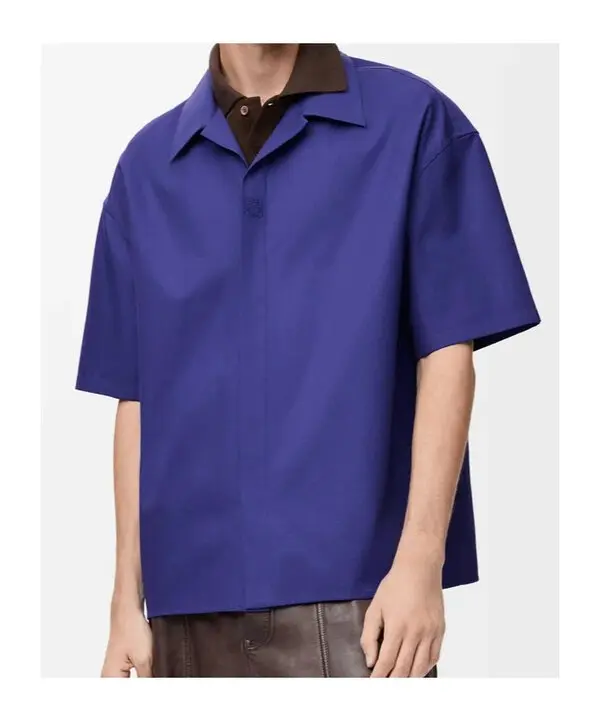 Loewe Short Sleeve Shirt In Cotton - Blue