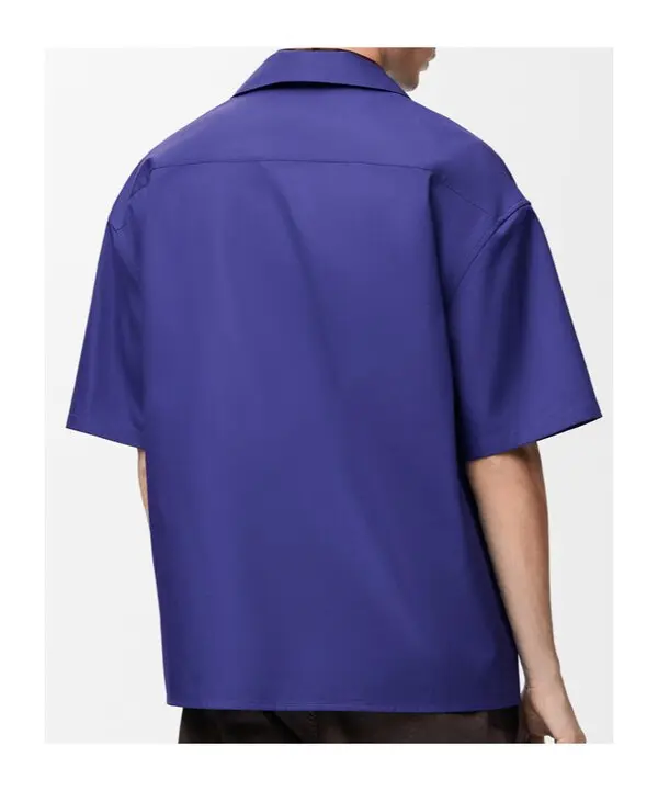 Loewe Short Sleeve Shirt In Cotton - Blue