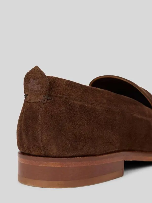 Etro Logo-embossed Loafers - Brown