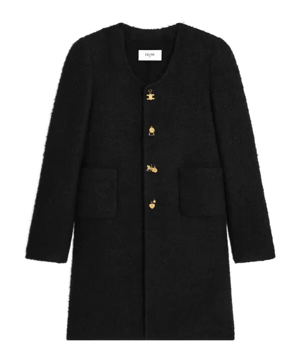 Celine Maggie Coat In Cashmere And Wool