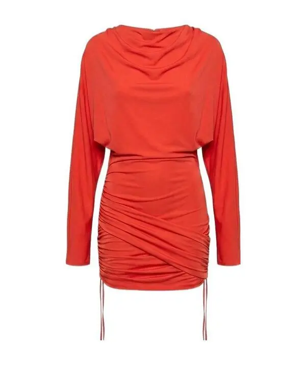 Christopher Esber Luna Draped Jersey Mini Dress - Orange