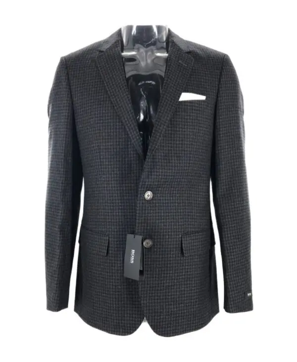 Hugo Boss Plaid Front Pocket Suit Coat
