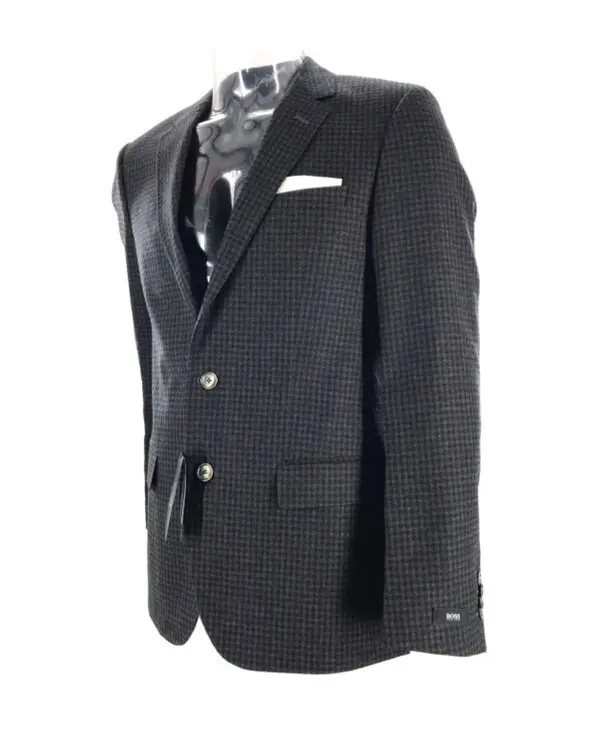 Hugo Boss Plaid Front Pocket Suit Coat