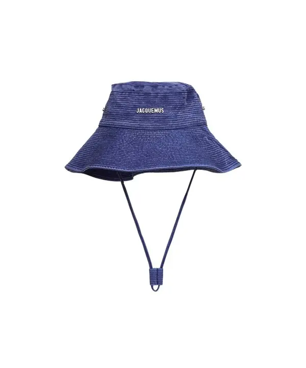 Jacquemus Logo Lettering Bucket Hat - Blue