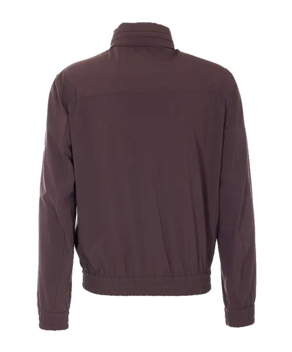 Brunello Cucinelli Zip-up Bomber Jacket With Stand Collar - Brown