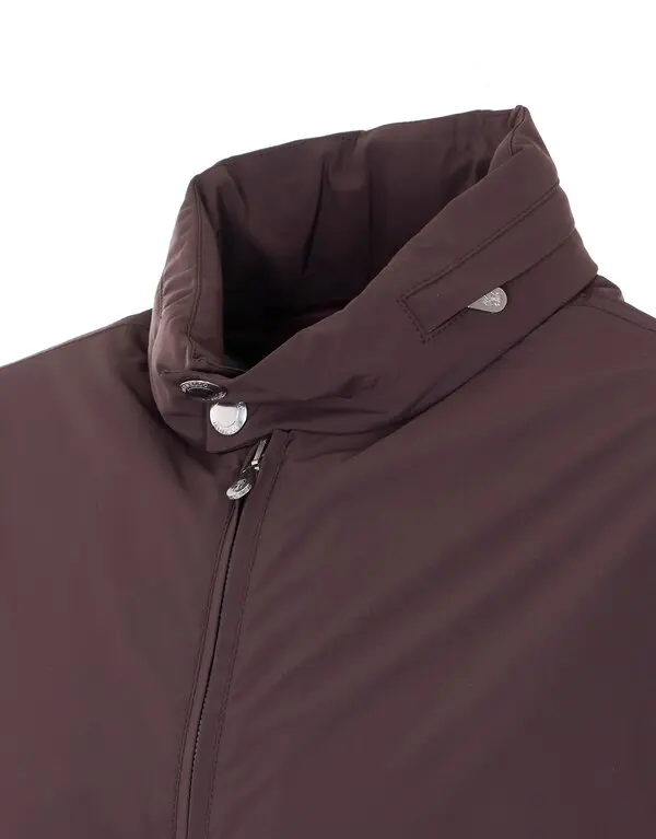 Brunello Cucinelli Zip-up Bomber Jacket With Stand Collar - Brown