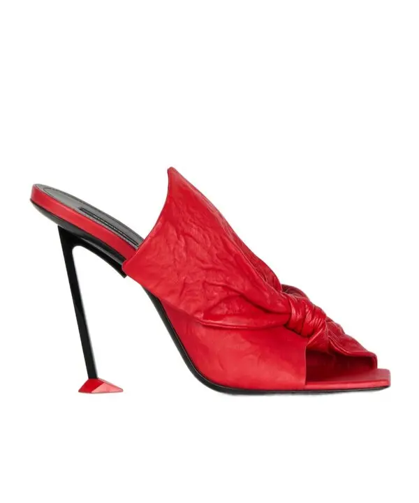 Givenchy Nappa Leather Heeled Mules With Bow Detailing