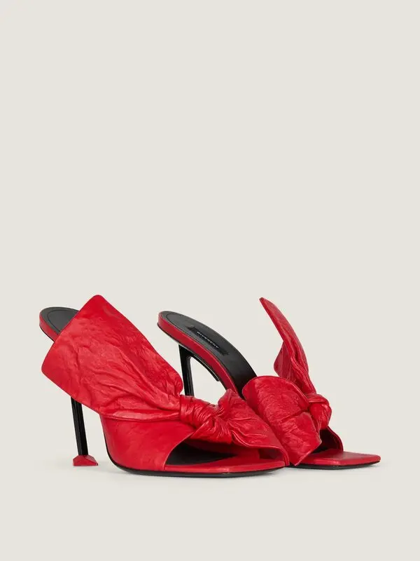 Givenchy Nappa Leather Heeled Mules With Bow Detailing