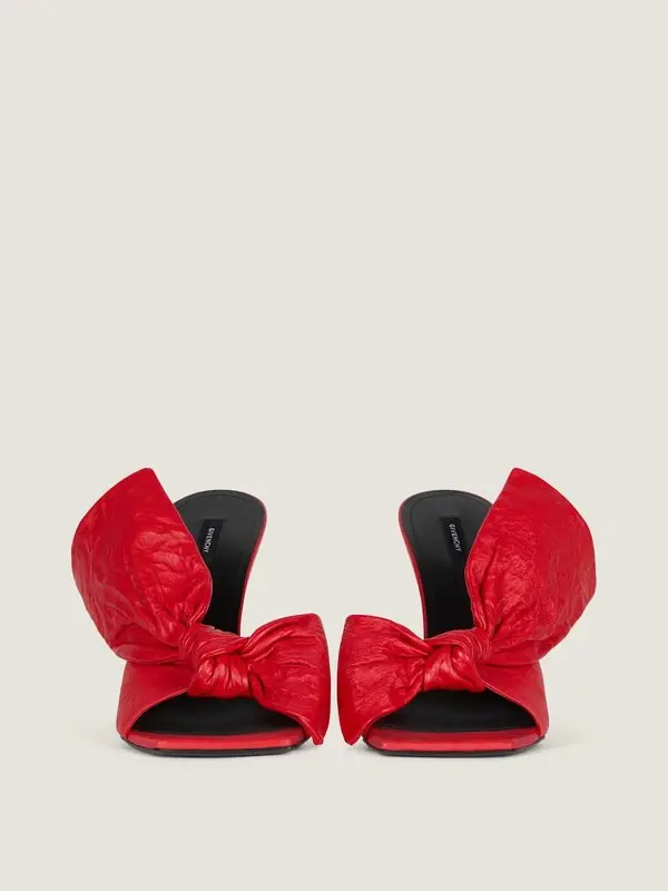 Givenchy Nappa Leather Heeled Mules With Bow Detailing