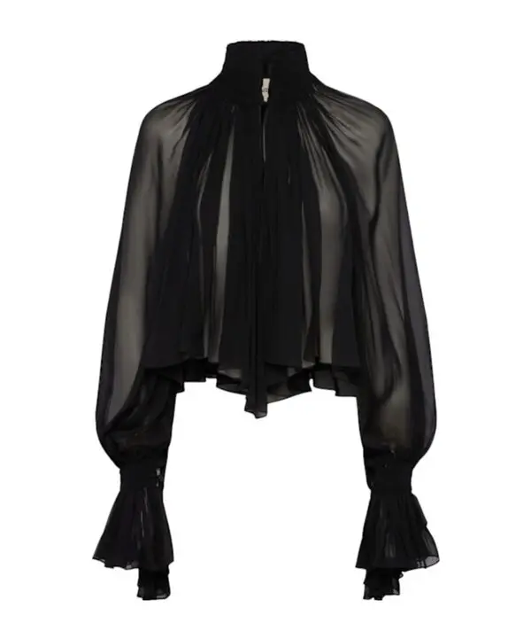 Khaite Durer Ruffled Silk Shirt - No