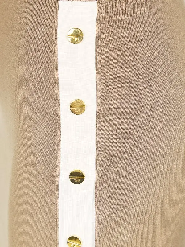 Elisabetta Franchi Belted Knitted Midi Skirt