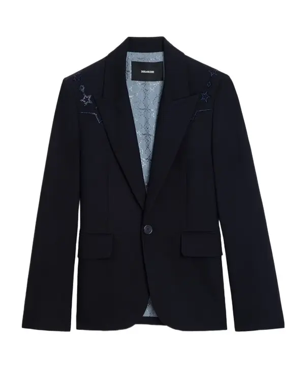 Zadig&Voltaire Vavy Rhinestone-embellished Blazer - Ink