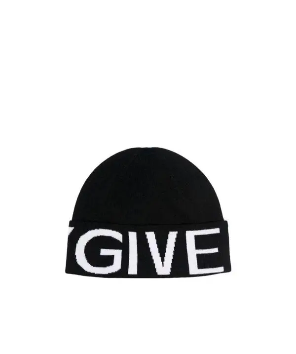 Givenchy Logo Intarsia-knit Beanie - Black