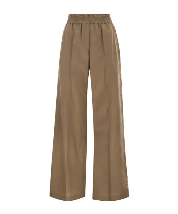 Brunello Cucinelli Pleated Wide-leg Trousers - Brown