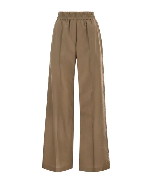 Brunello Cucinelli Pleated Wide-leg Pants - Brown