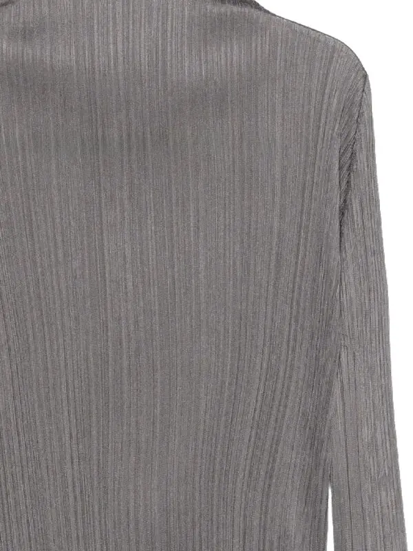 Issey Miyake Mock Neck Long-sleeve Top