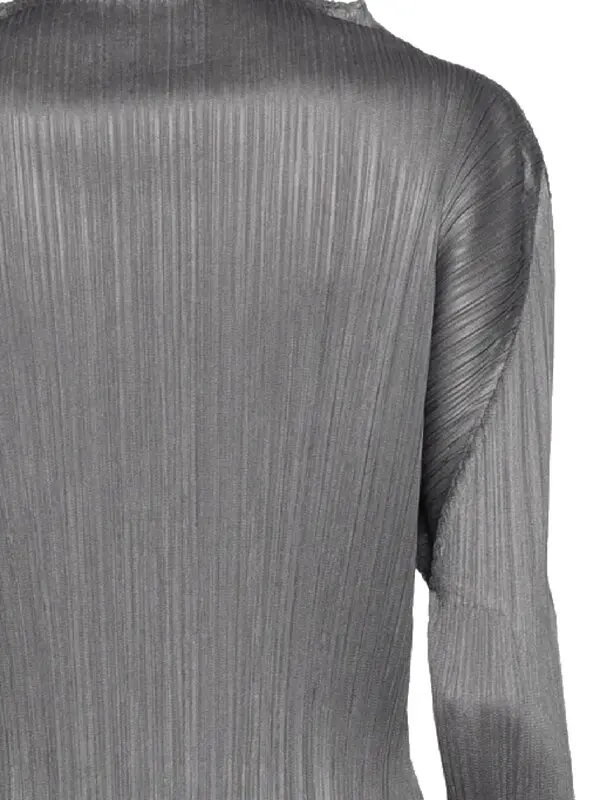 Issey Miyake Mock Neck Long-sleeve Top