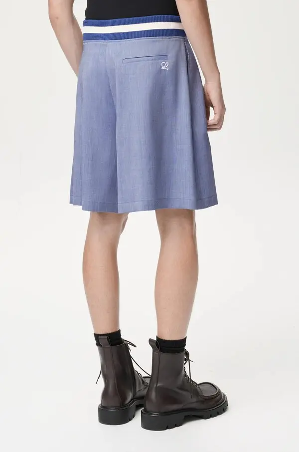 Loewe Logo Detailed Pleated Shorts