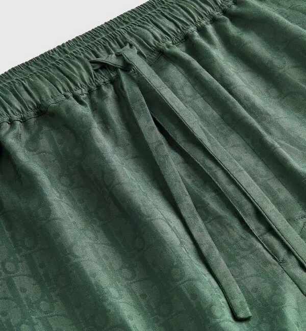 Dior Oblique Jacquard Drawstring Shorts - Green