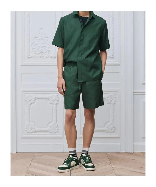 Dior Oblique Jacquard Drawstring Shorts - Green