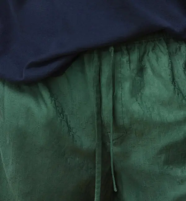 Dior Oblique Jacquard Drawstring Shorts - Green