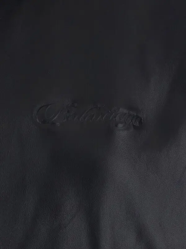 Balenciaga Reversible Zip-up Leather Jacket With Checked Wool Lining