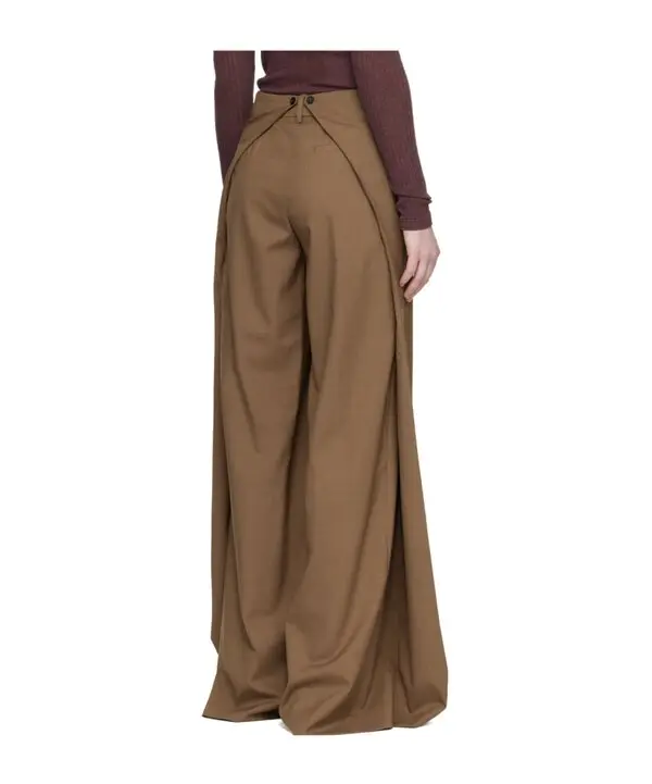 MUGLER Pleated Wrap Trousers