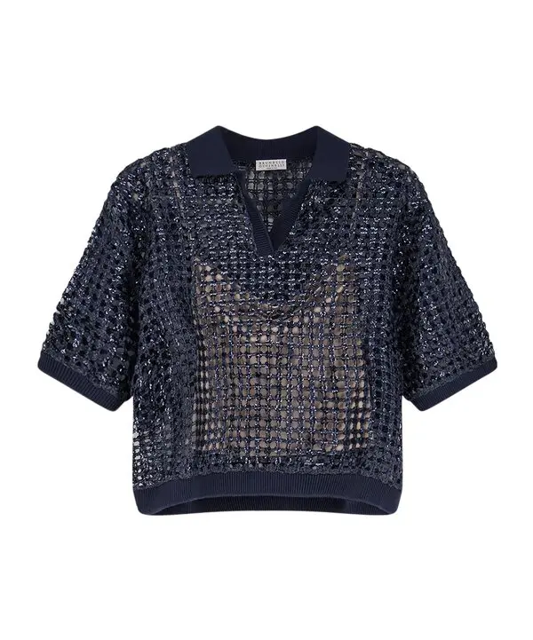 Brunello Cucinelli Sequined V-neck Jumper